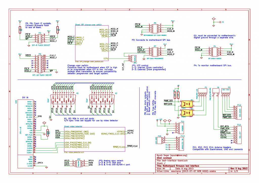 GSoC (coreboot): Week 5-7 – Redesigning the test-interface-board – coreboot
